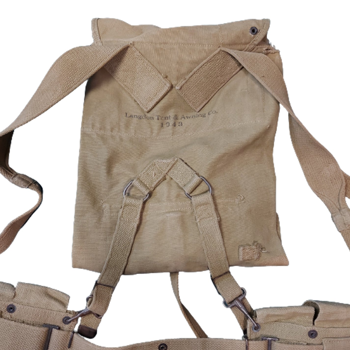 WW2 U.S. United States Army Infantry Webbing Equipment Set 1943 ...